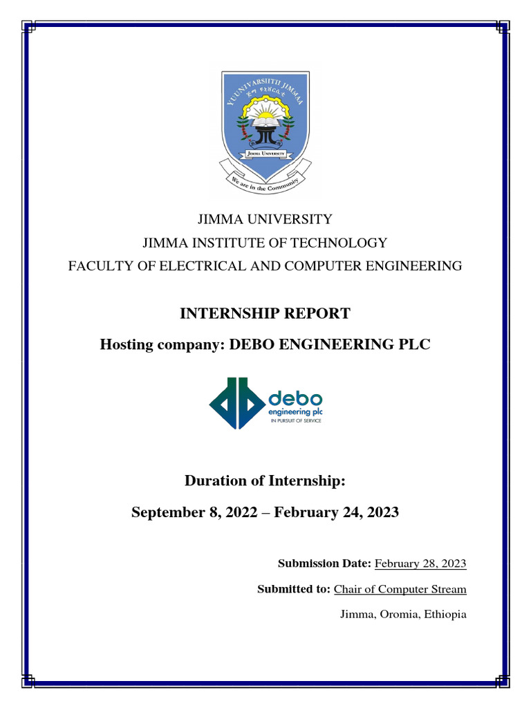 Internship Report Document Final Draft | PDF