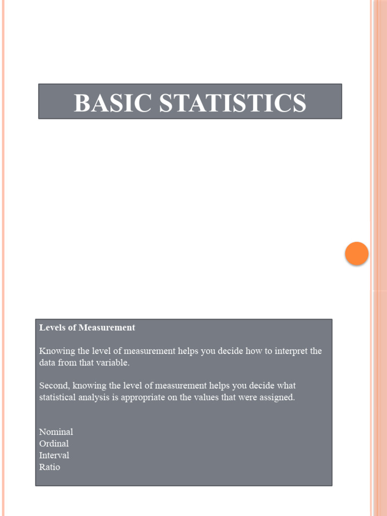07 Basic Statistics Concept | PDF | Validity (Statistics) | Level Of Measurement