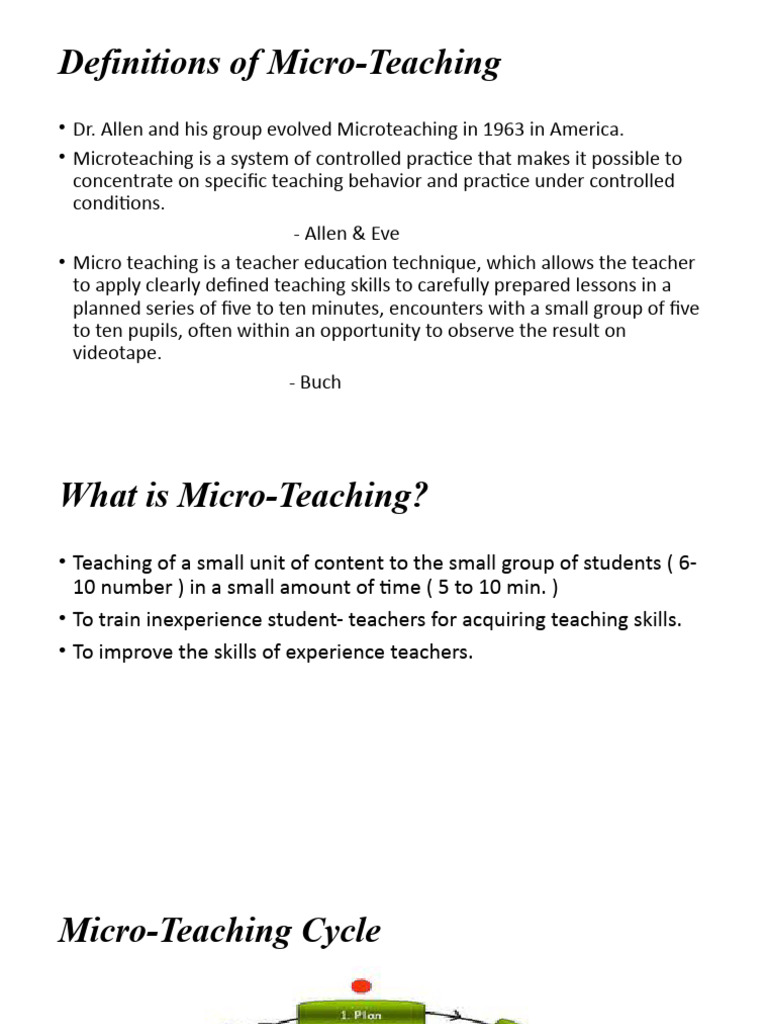 Micro Teaching | PDF