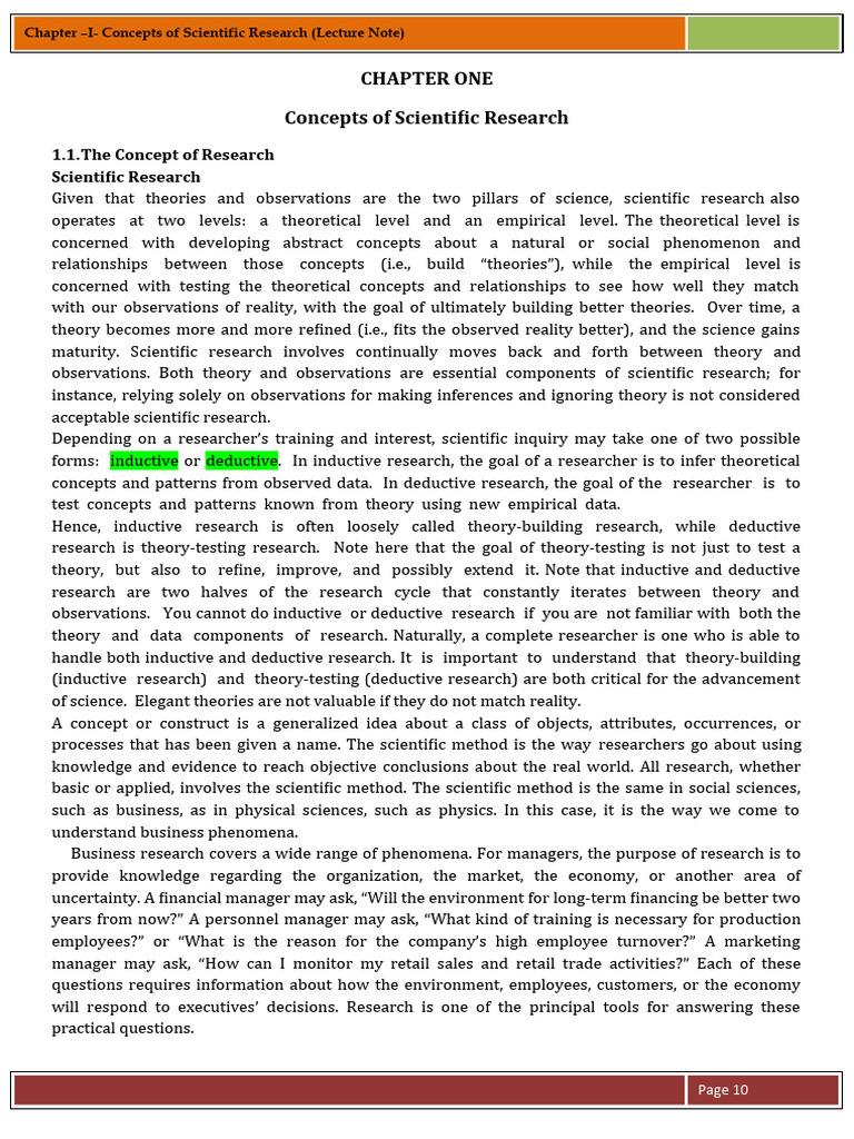 Chapter-1-Concepts of Scientific Research | PDF