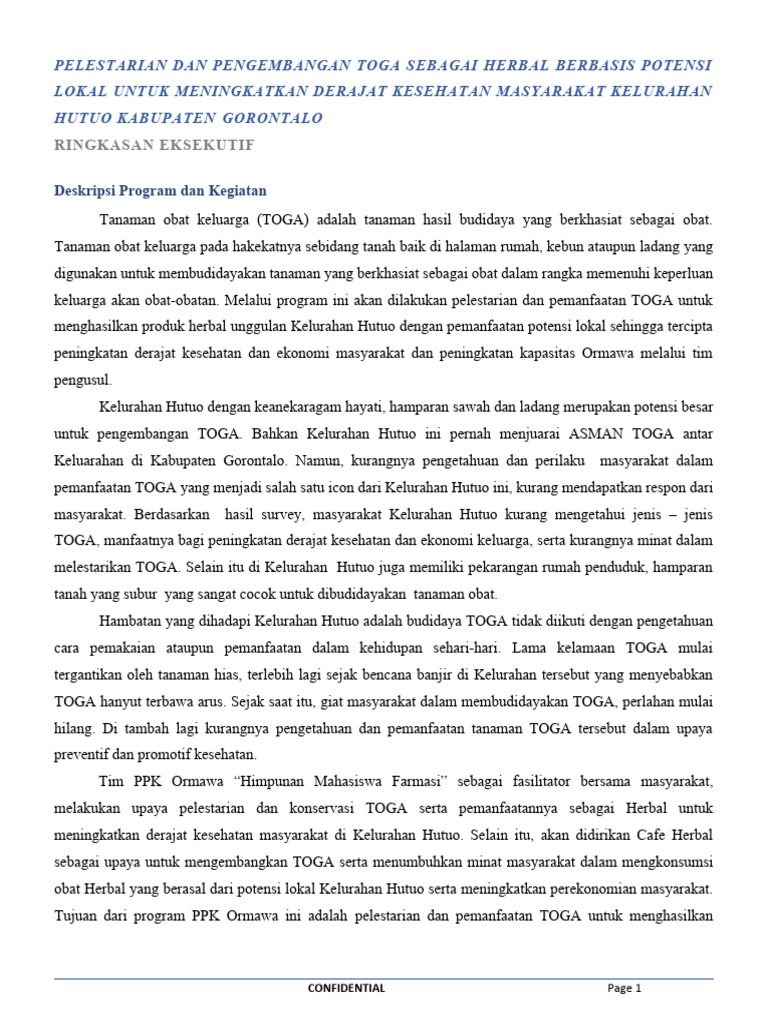 Ringkasan Eksekutif PPK Ormawa | PDF