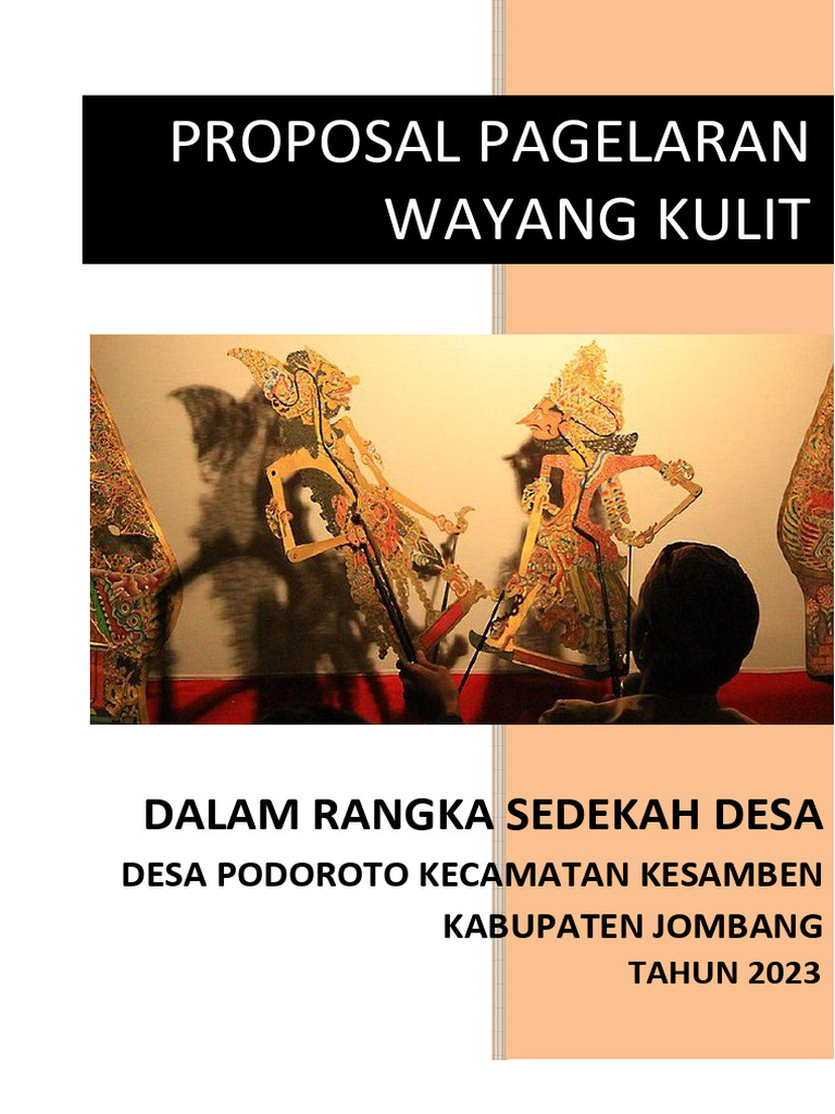 Proposal Wayang Kulit | PDF Proposal Wayang Kulit | PDF