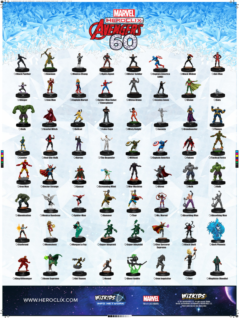 Wk-Marketing-Print - Set List Posters-Mv52 - Avengers 60th Anniversary ...