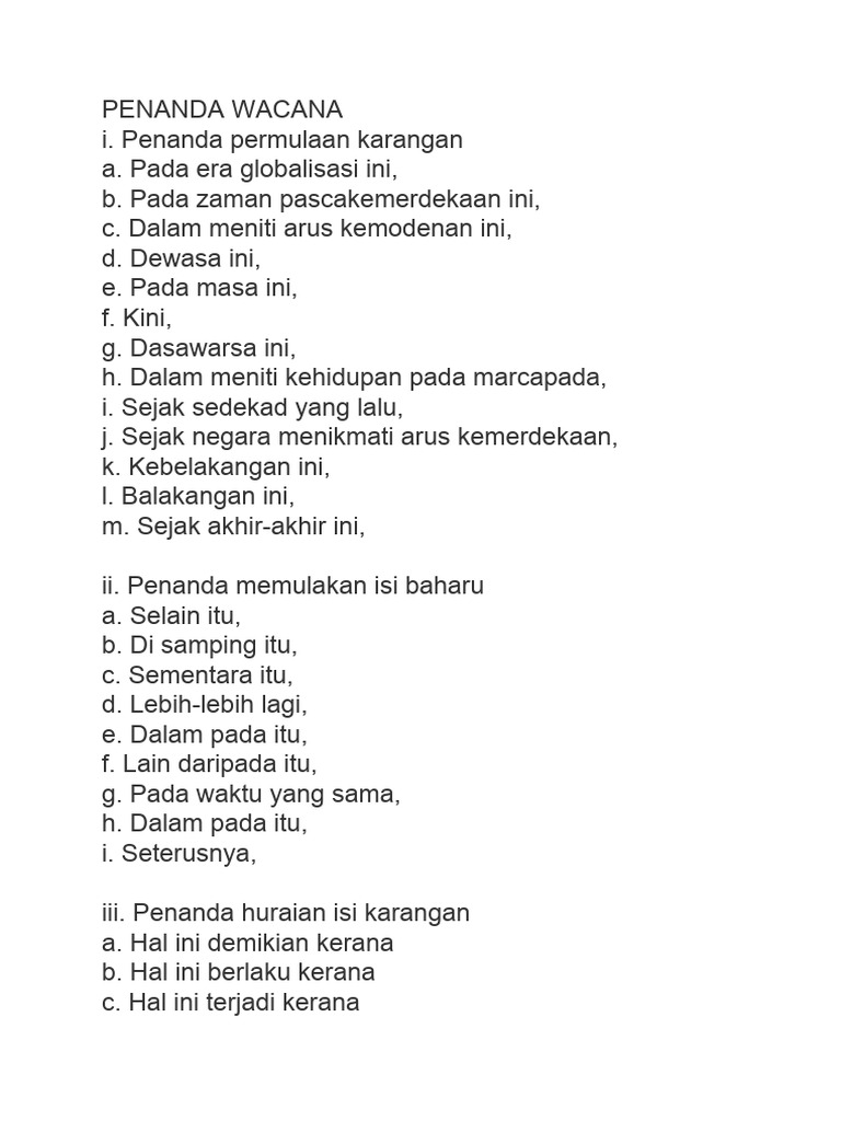 Penanda Wacana | PDF