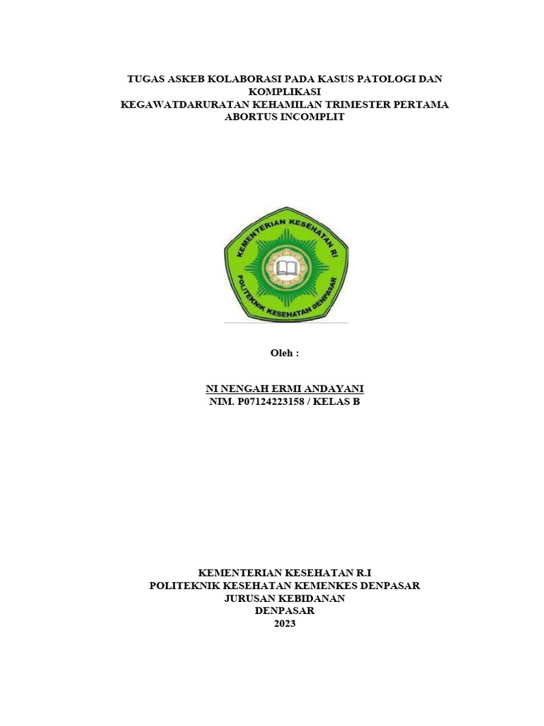 Abortus Inkomplit: Penyebab & Gejala | PDF | Sains & Matematika