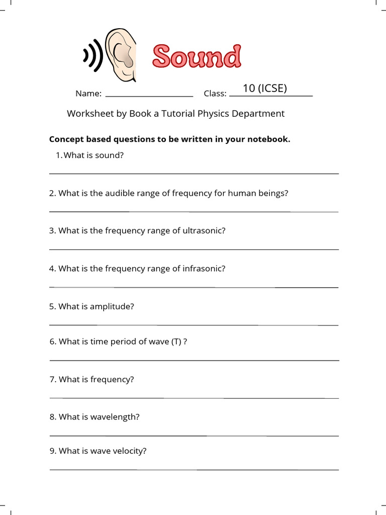 Sound Concept Questions | PDF