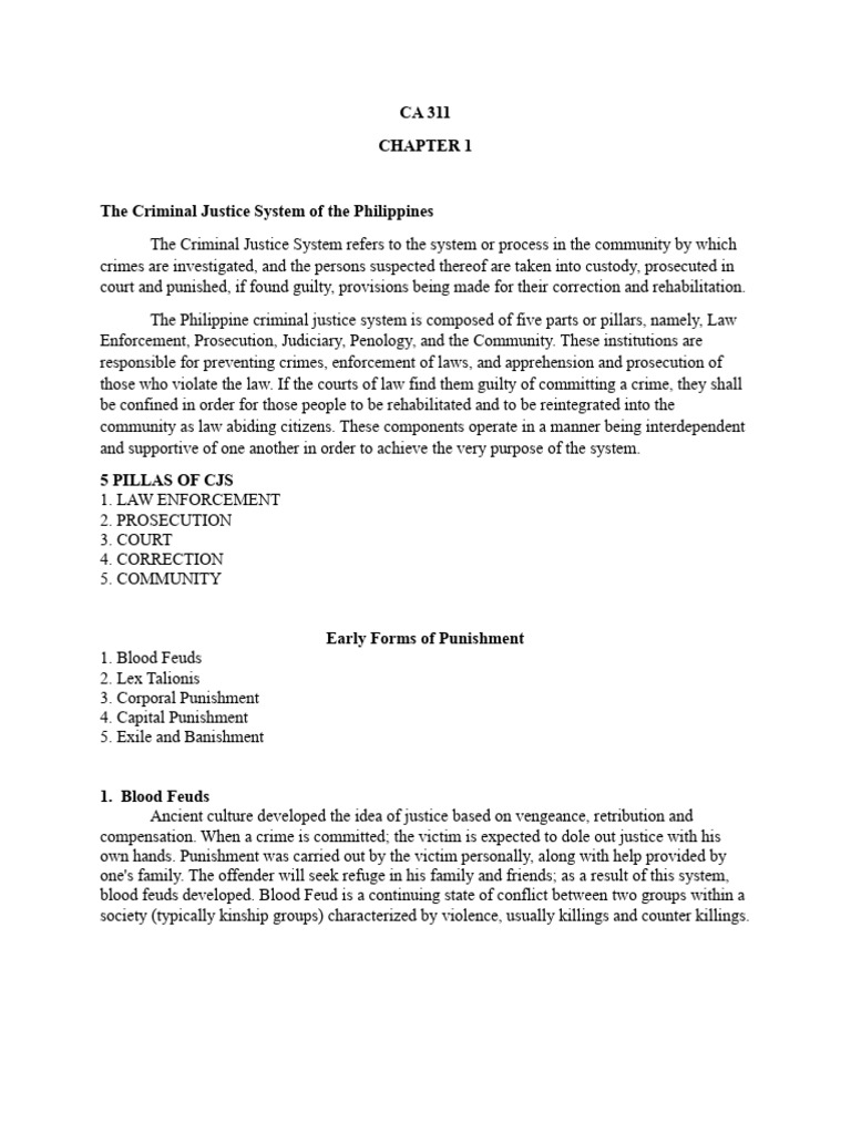 CA 311 Chapter 1-3 MIDTERM COVERAGE | PDF | Probation | Prison