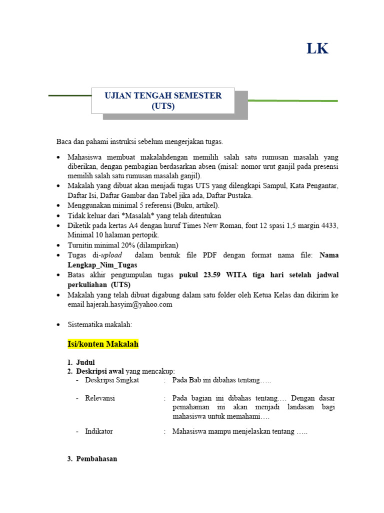 LK 8 UTS - Perkembangan Peserta Didik - 2022 | PDF | Karier & Perkembangan