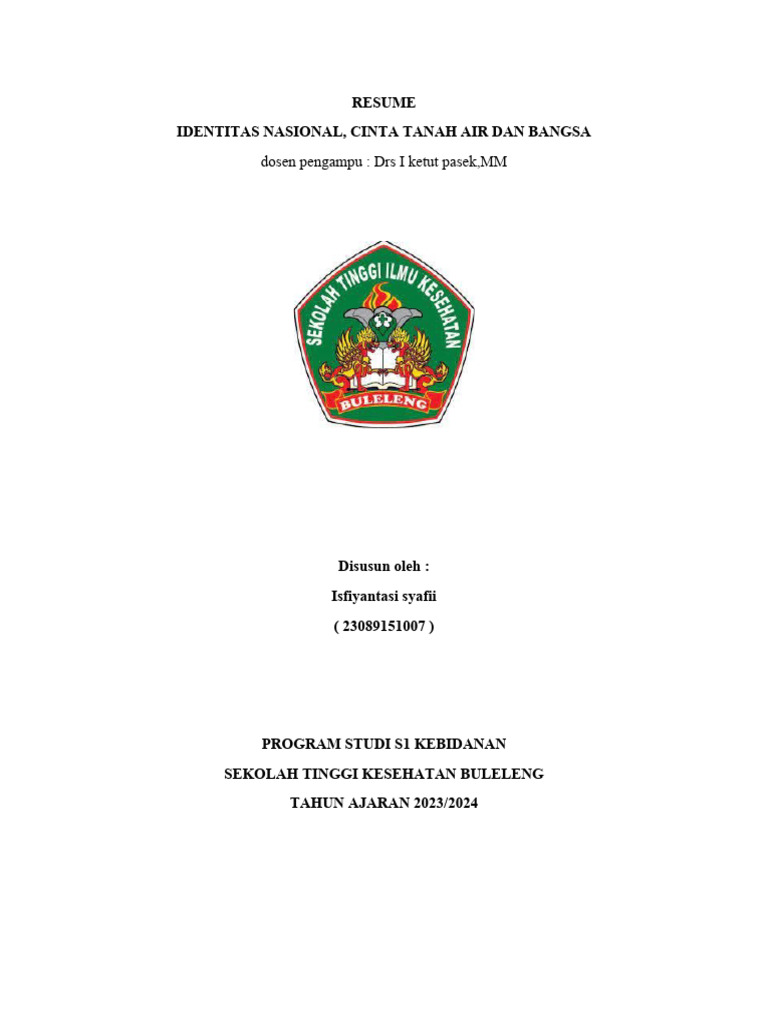 Resume KWN M-2 Isfiyantasi Syafii | PDF