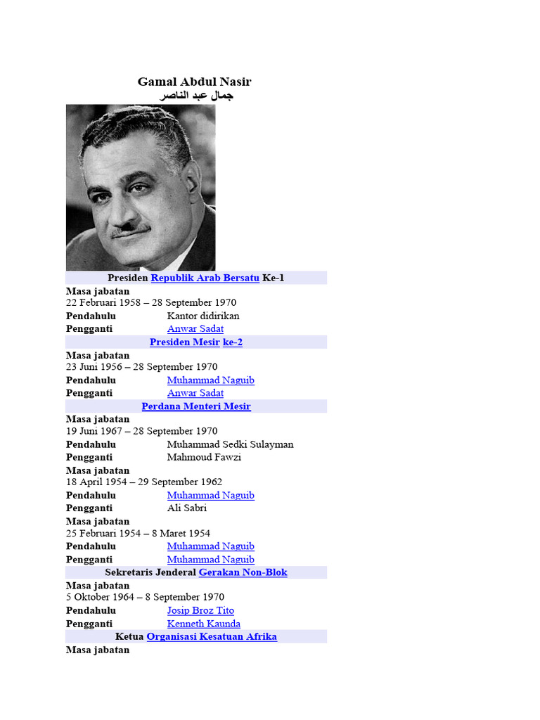 Gamal Abdul Nasir | PDF