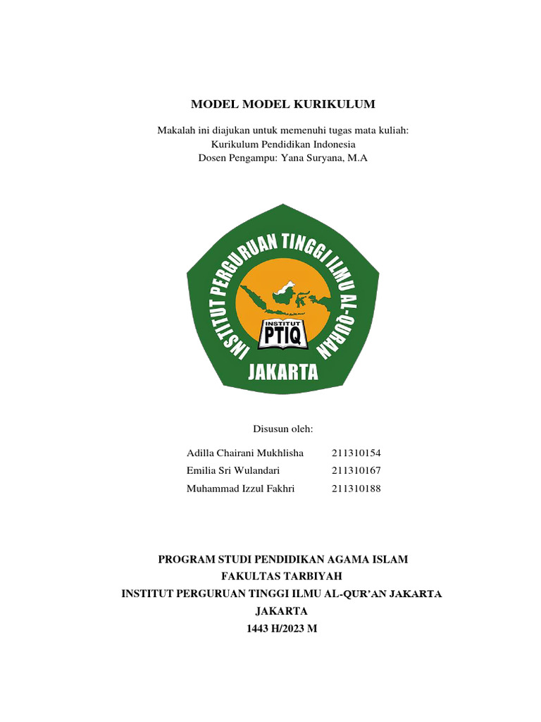 Model-Model Kurikulum Pendidikan | PDF
