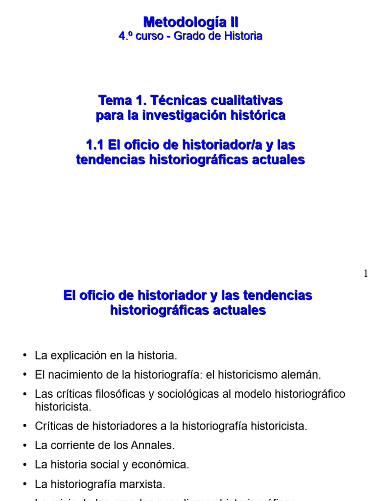 Metodologia Tema01 01 Presentacion Teoria Castellano | PDF