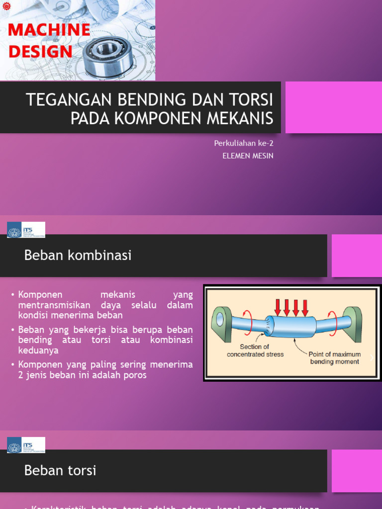 Tegangan Bending dan Torsi pada Poros | PDF