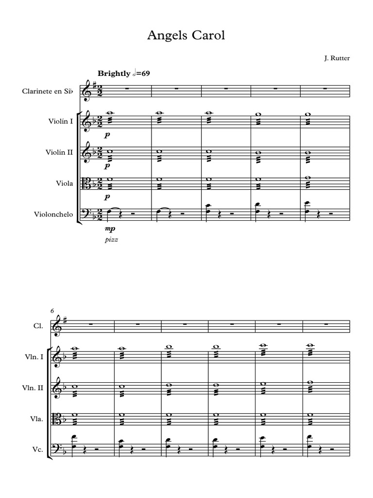 Angels Carol - Partitura completa | PDF
