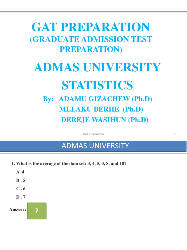 GAT Exam Practice Questions and Answers | PDF