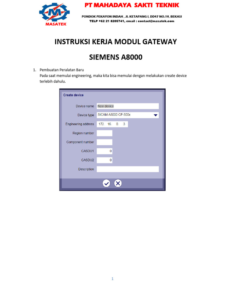 Panduan Pengaturan Gateway Siemens A8000 | PDF