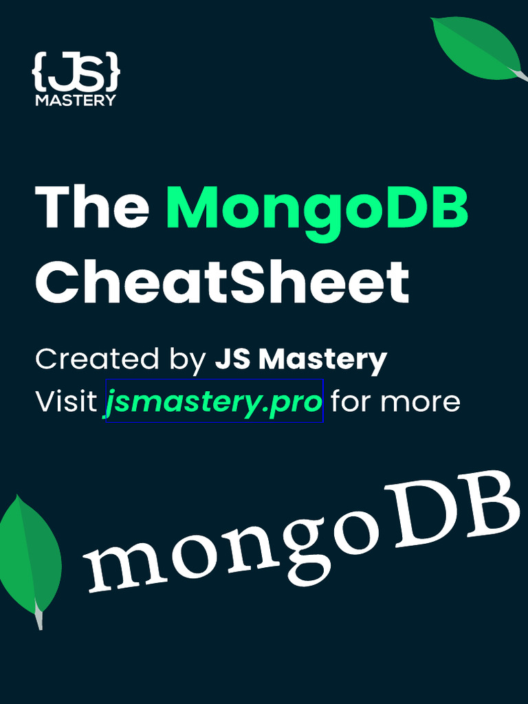 Mongodb Cheatsheet Pdf Java Script Search Engine Indexing