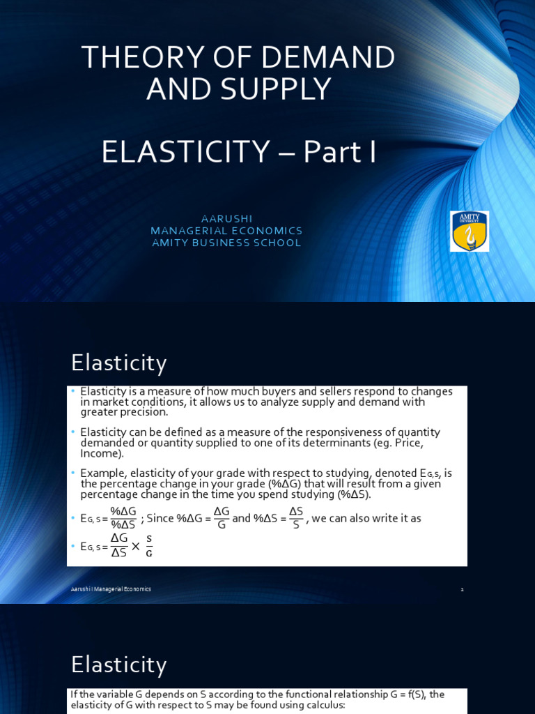 Class 6 Elasticity | Download Free PDF | Price Elasticity Of Demand | Demand
