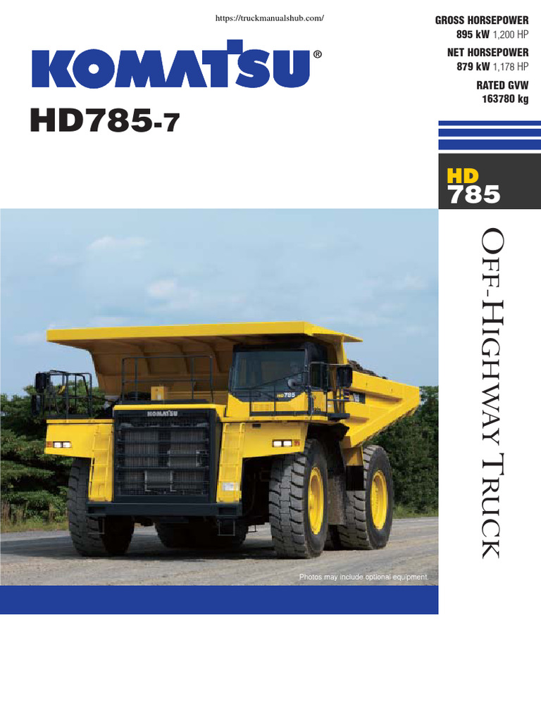 Komatsu HD785-7 Off-Highway Truck Service Manual | PDF