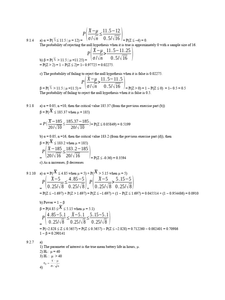 CH 9 Solutions Spring 2020 | PDF | P Value | Statistics