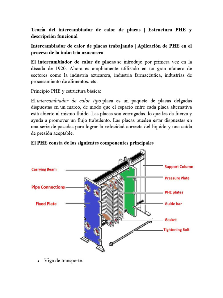 Teoría Del Intercambiador de Calor de Placas | PDF | Intercambiador de calor | Calor