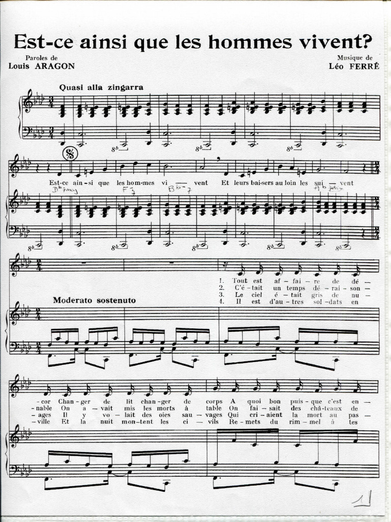 Est-Ce Ainsi Que Les Hommes Vivent | PDF