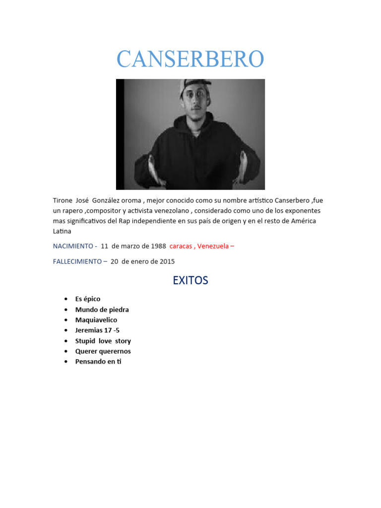 Canserbero: Origen y Nacimiento | PDF | Poesía