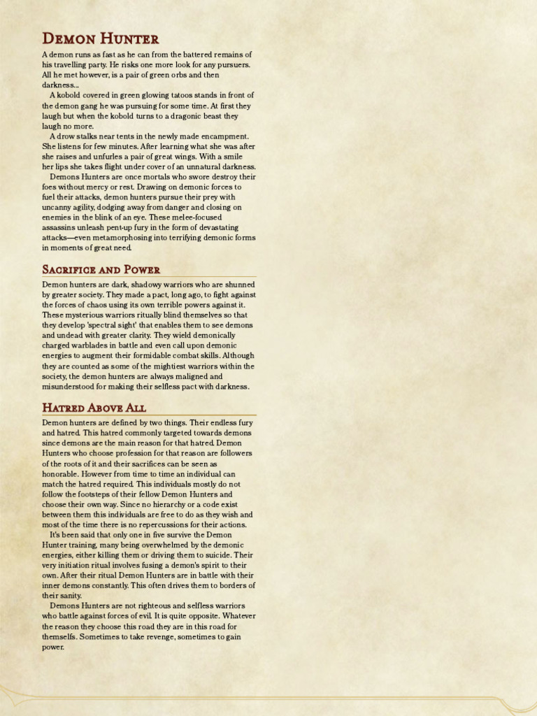 Demon Hunter | PDF