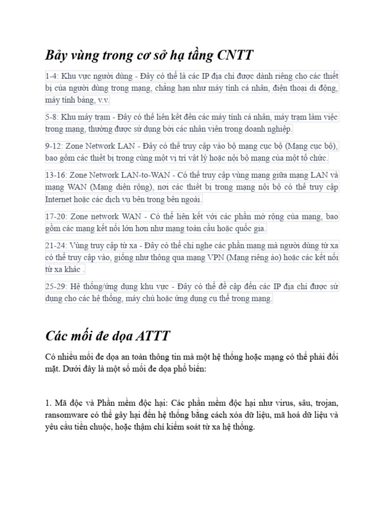 Bảy vùng trong cơ sở hạ tầng CNTT | PDF