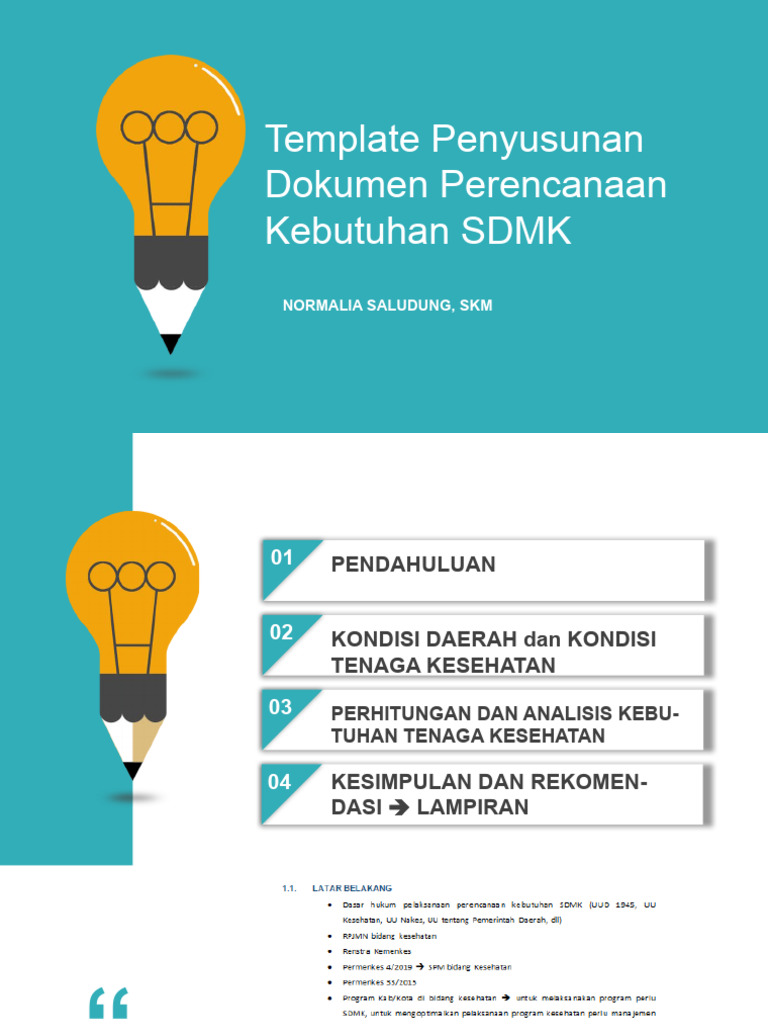 Template Dokumen Perencanaan Kebutuhan SDMK | PDF