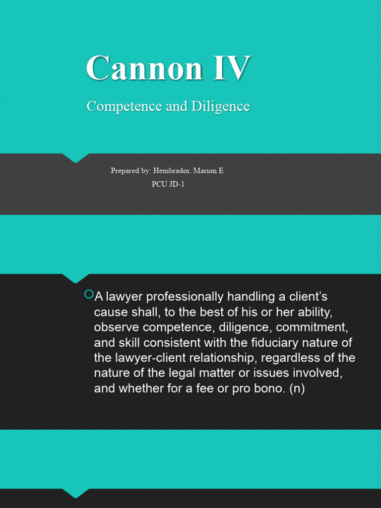 Cannon IV PPT_Hembrador Copy | PDF | Lawyer | Pleading