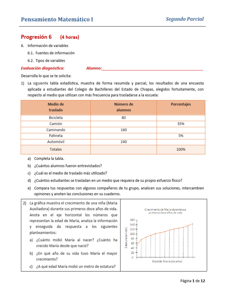 Progresión 6 Segundo Parcial | PDF
