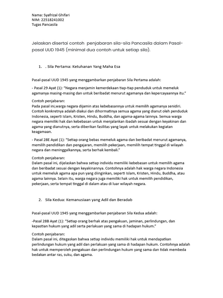 Penjelasan Sila Sila | PDF