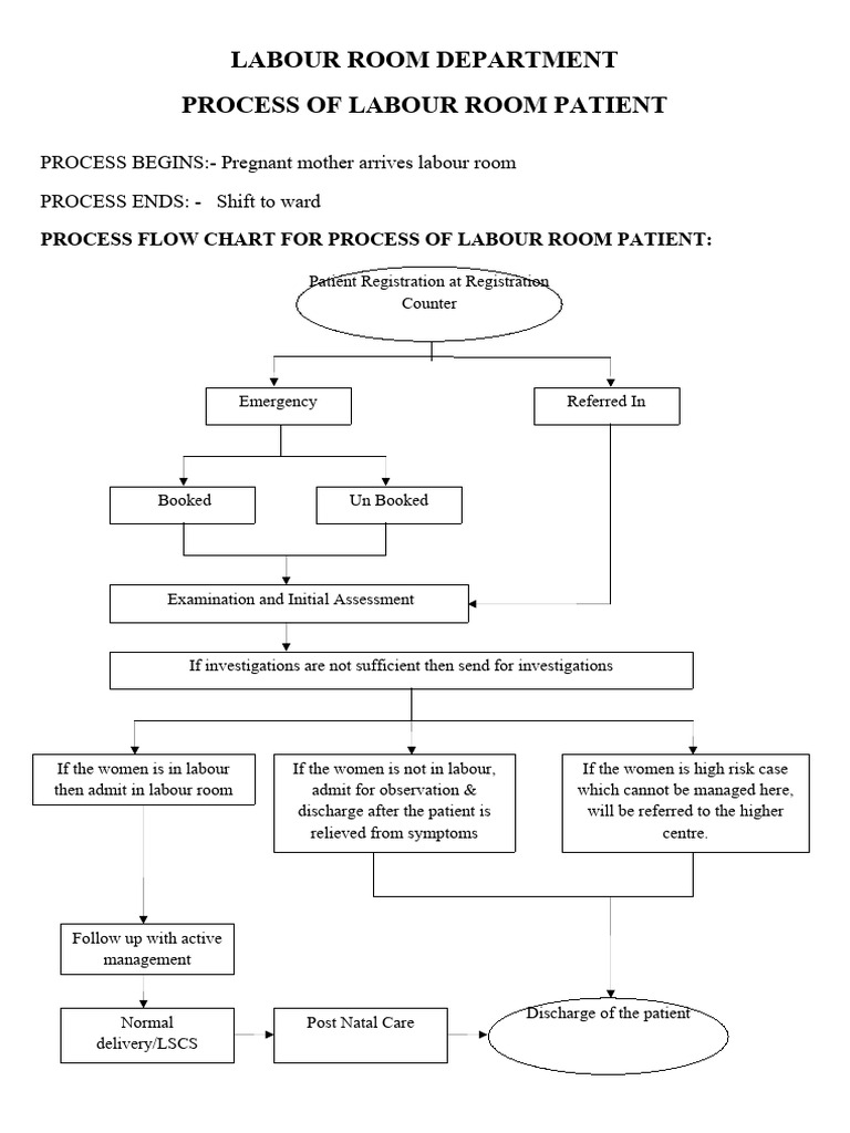 Process Mapping Labour Room | PDF