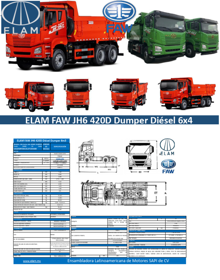 14 Ficha Técnica 420HP Dumper 14m3 | PDF
