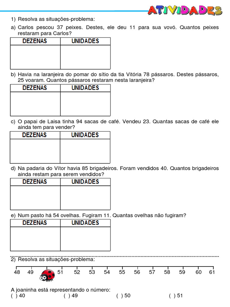 Soma Com As 2 Ordens Problemas | PDF
