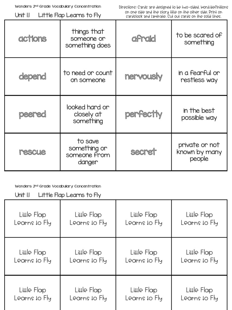 Unit 1.1 Little Flap Learns To Fly | PDF