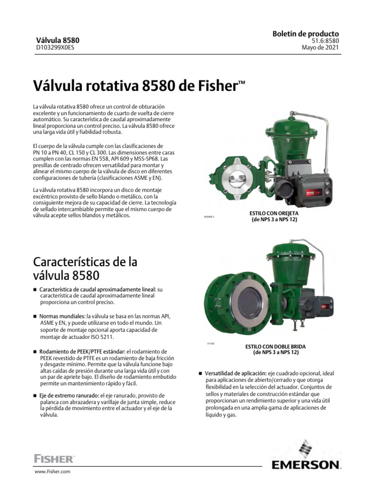 Válvula Rotativa 8580 de Fisher Fisher 8580 Rotary Valve Spanish ...