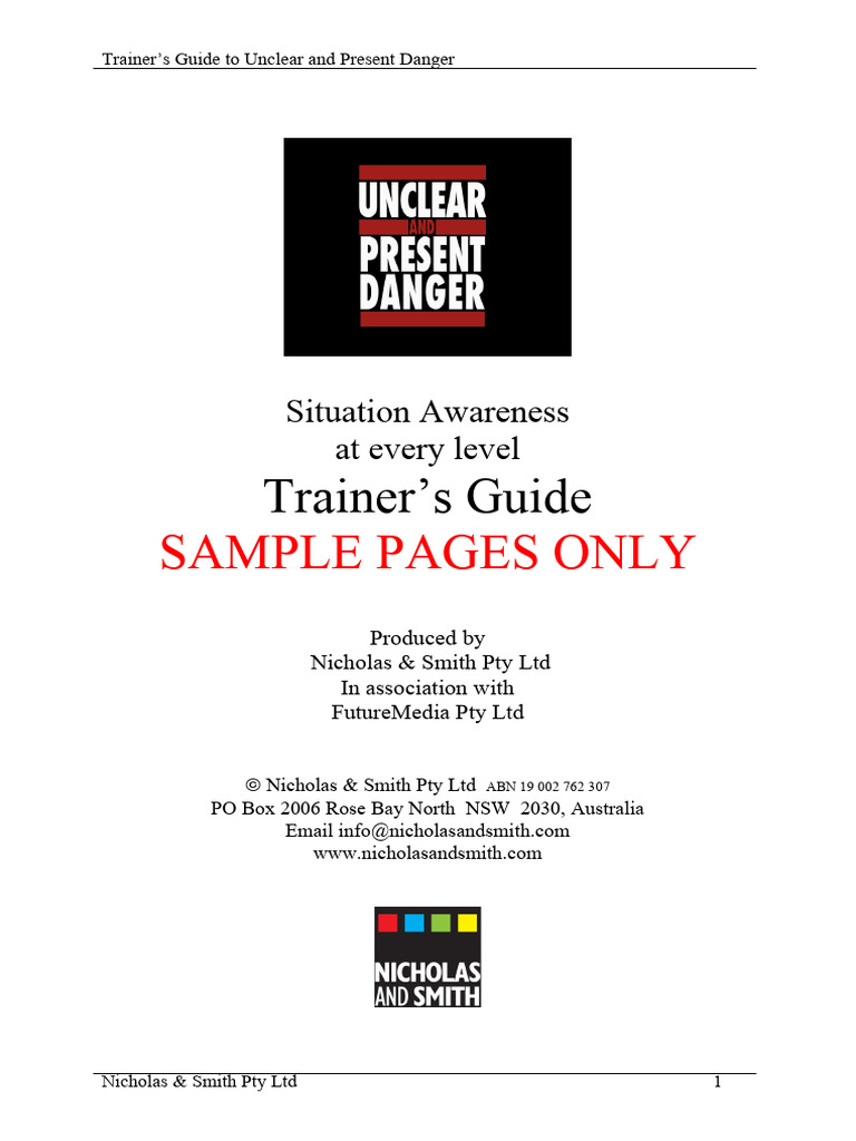 Sample Unclear and Present Danger Guide | PDF