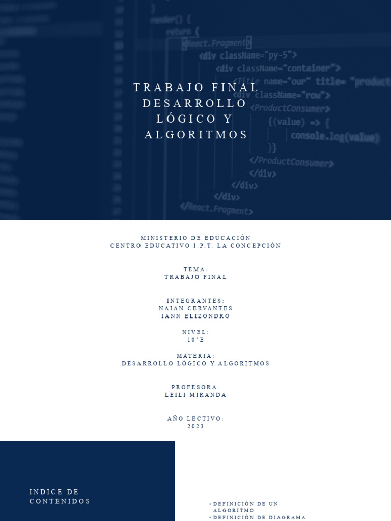 Desarrollo Lógico y Algoritmos | PDF | Algoritmos | Programación de ...