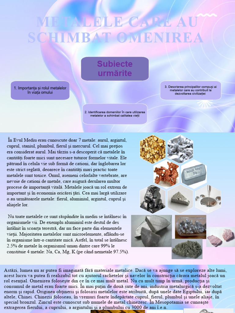 Metalele Care Au Schimbat Omenirea 9 | PDF