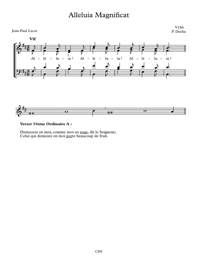 Alleluia-Magnificat_Decha | PDF