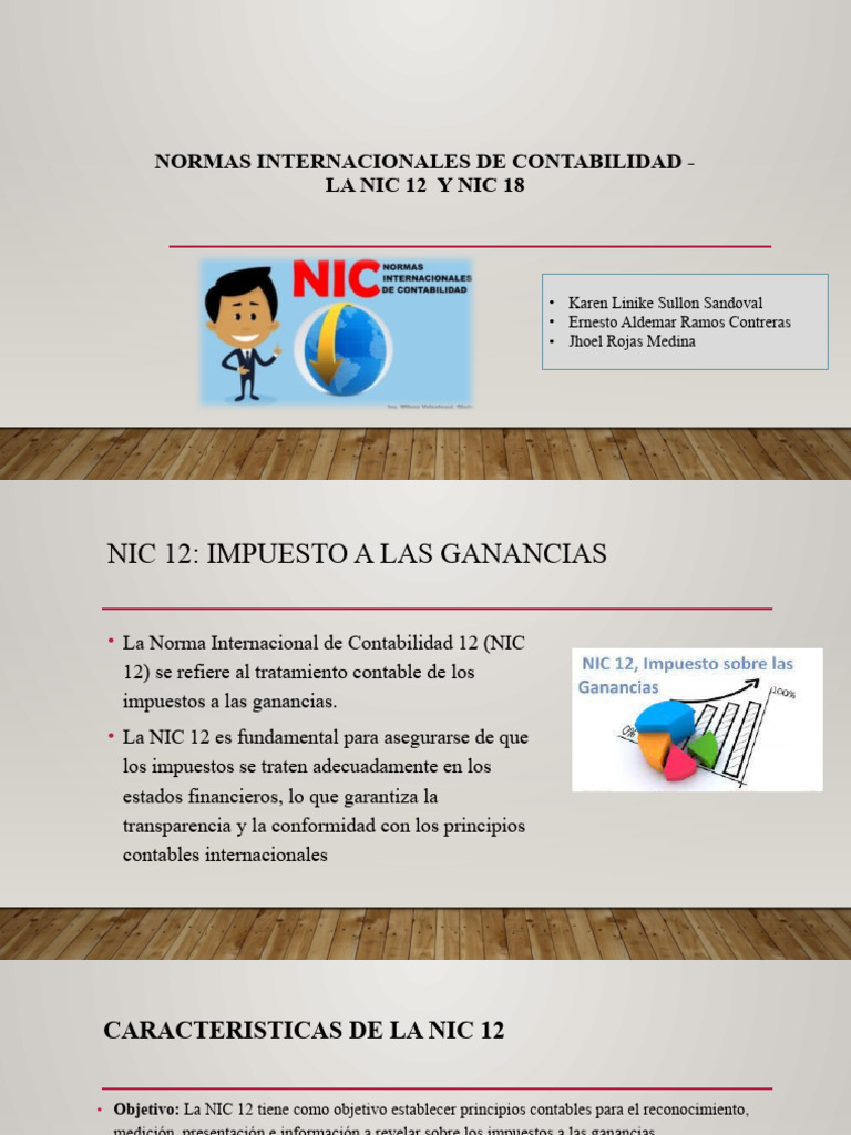 NIC 12 y NIC 18: Contabilidad de Impuestos e Ingresos | PDF