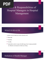 Hospital Operation Management | PDF | Health Administration | Hospital