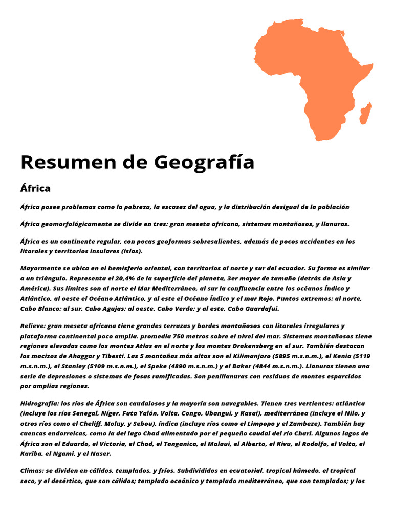 Resumen de Geografía | PDF Resumen de Geografía | PDF