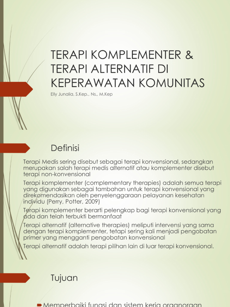 Terapi Komplementer & Terapi Alternatif Di Keperawatan Komunitas - PV | PDF