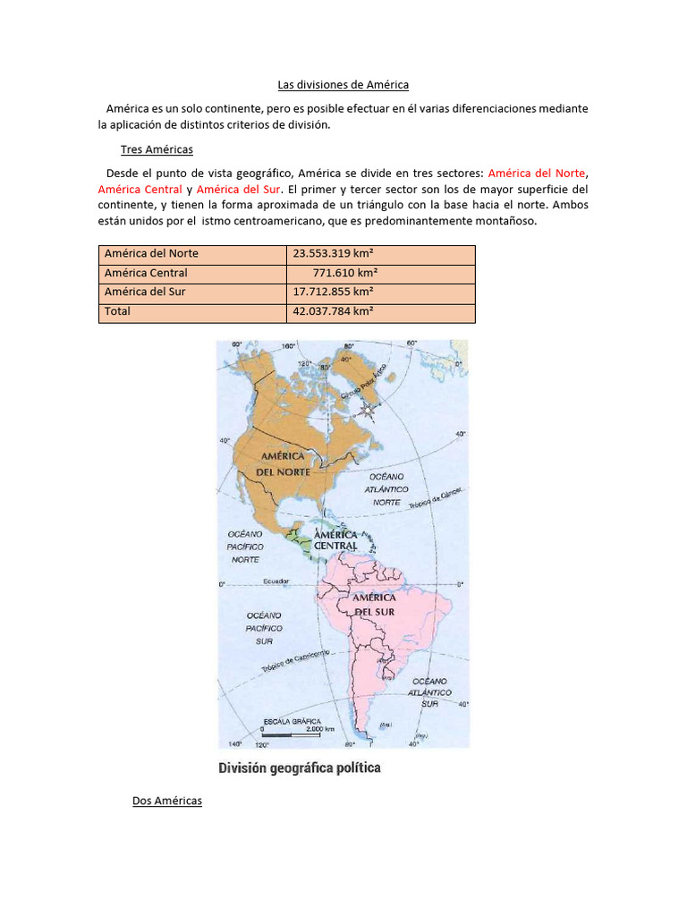 Las Divisiones de América | PDF