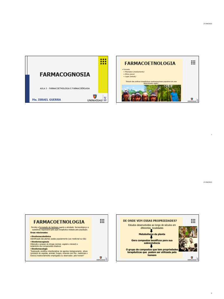 Aula 3 - Farmacognosia | PDF | Agricultura | Plantas