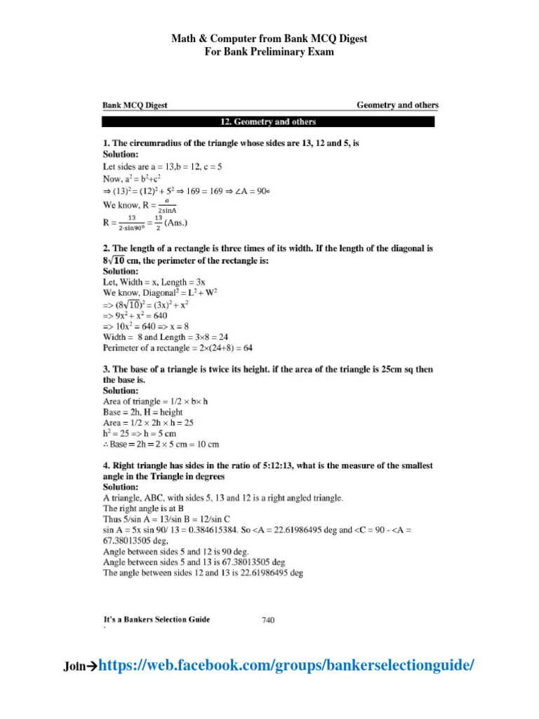 Math & Computer From Bank MCQ Digest | PDF