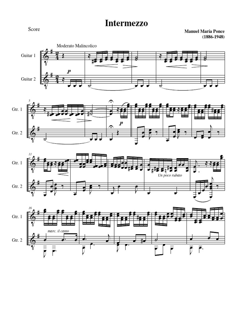 Ponce - Intermezzo | PDF